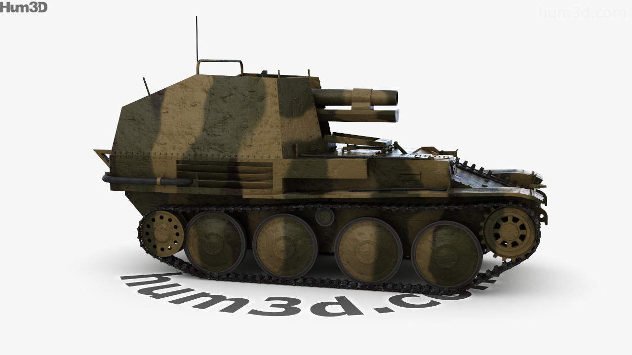 360 view of Grille Self-propelled Artillery 3D model - 3DModels store