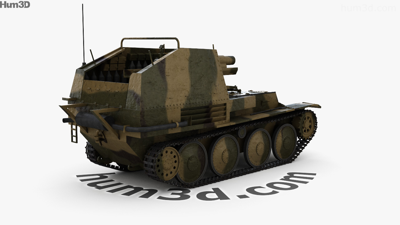 360 view of Grille Self-propelled Artillery 3D model - 3DModels store