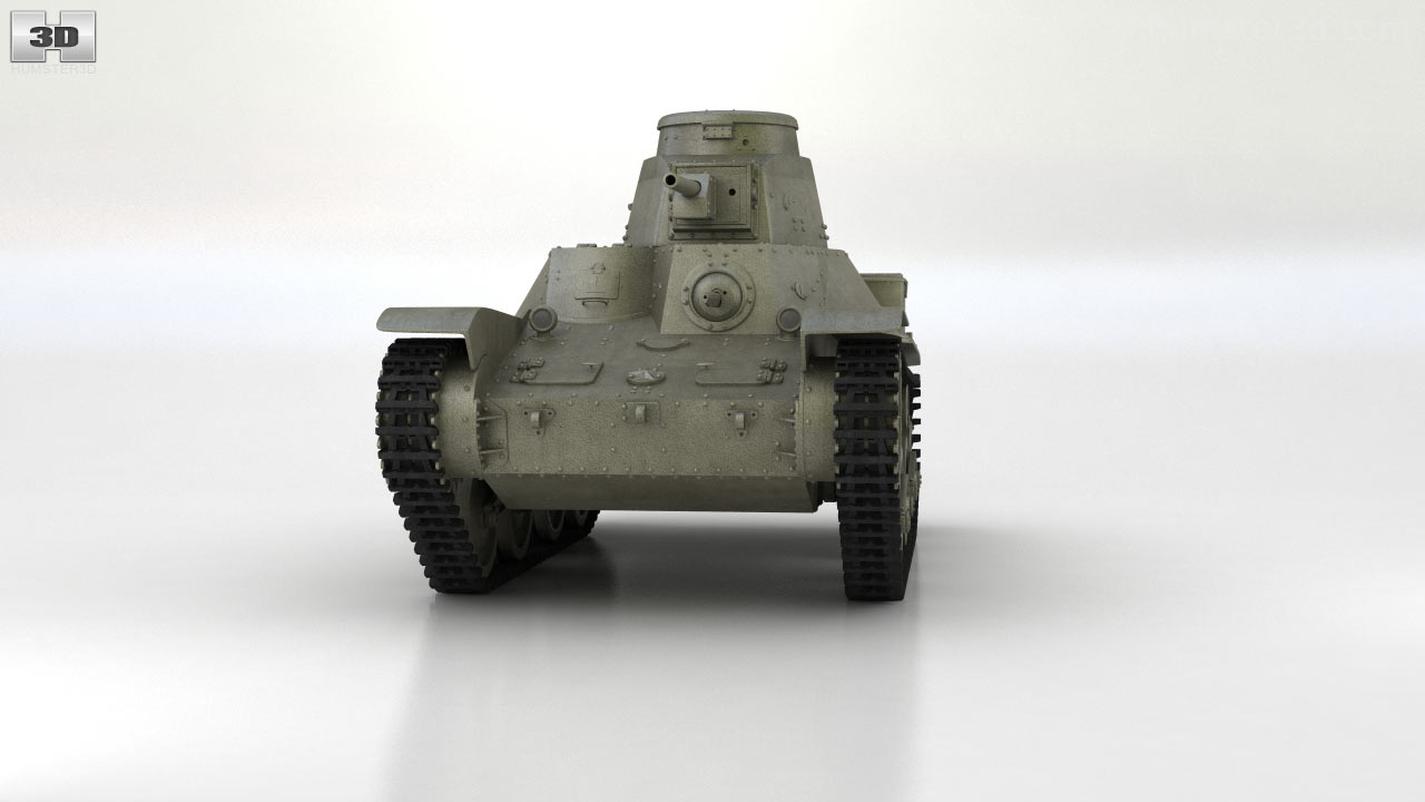 360 view of Type 95 Ha-Go 3D model - 3DModels store