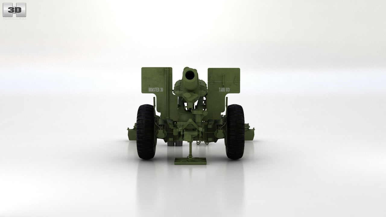 360 view of M114 155 mm Howitzer 3D model - 3DModels store