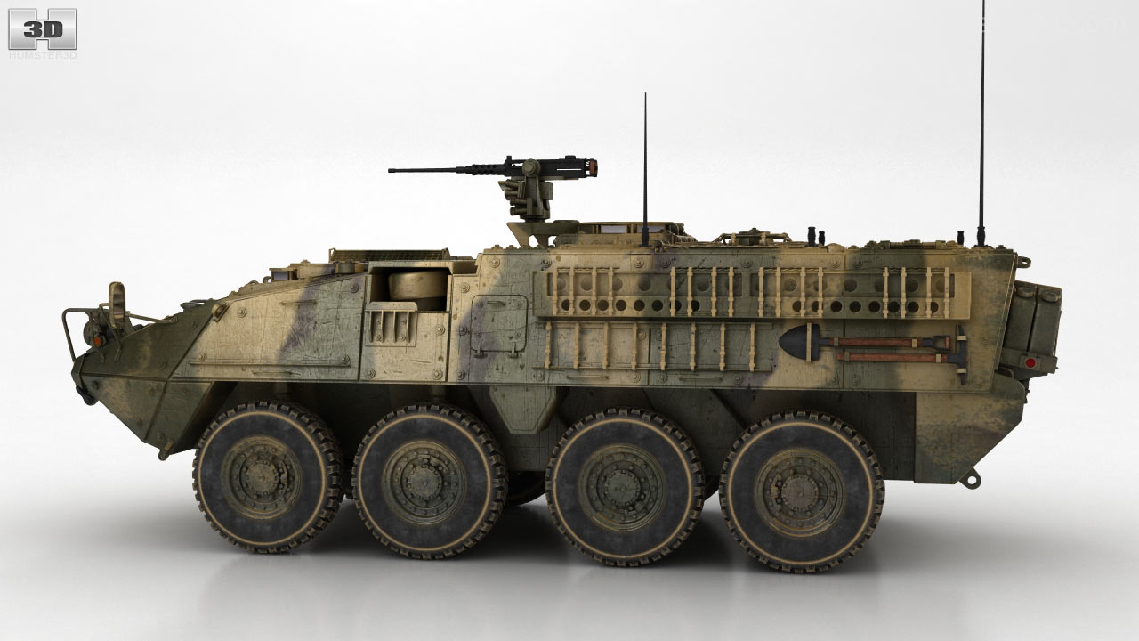 360 view of M1126 Stryker ICV 3D model - 3DModels store