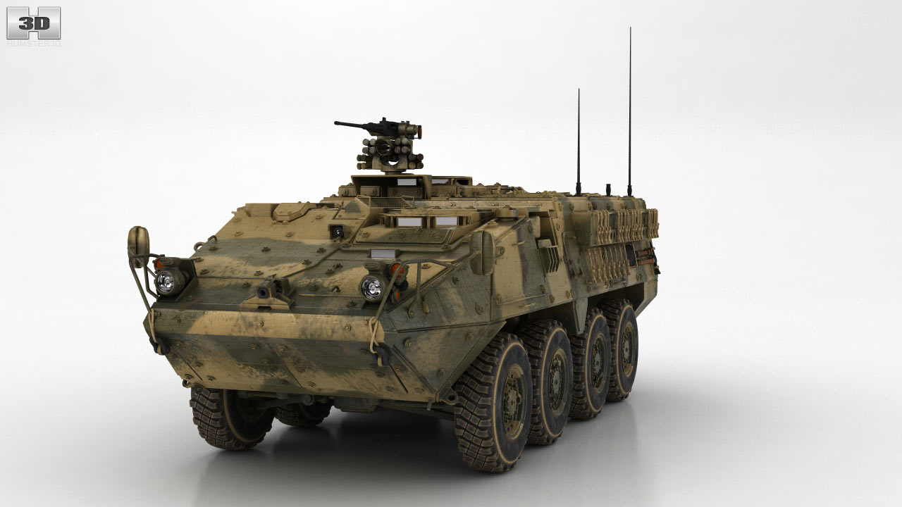 360 view of M1126 Stryker ICV 3D model - 3DModels store