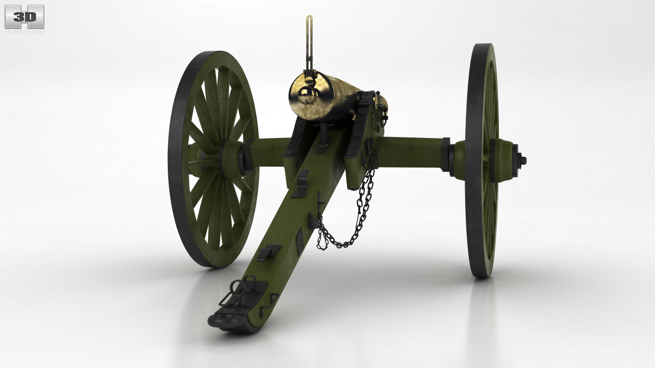 360 view of Model 1857 12-Pounder Napoleon Cannon 3D model - 3DModels store