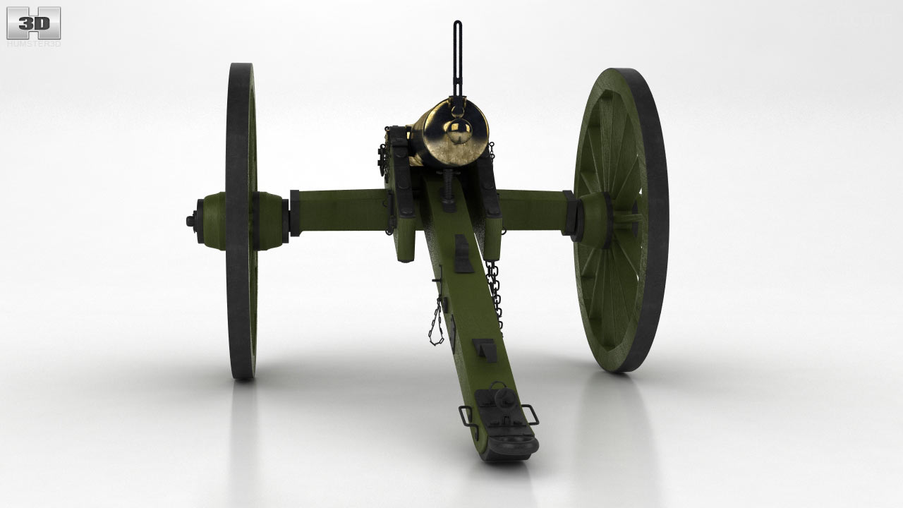 360 view of Model 1857 12-Pounder Napoleon Cannon 3D model - 3DModels store