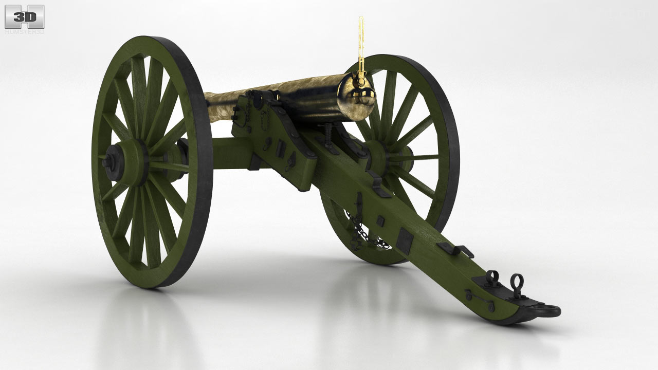360 view of Model 1857 12-Pounder Napoleon Cannon 3D model - 3DModels store