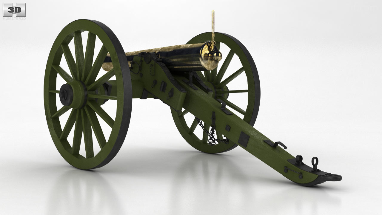 360 view of Model 1857 12-Pounder Napoleon Cannon 3D model - 3DModels store