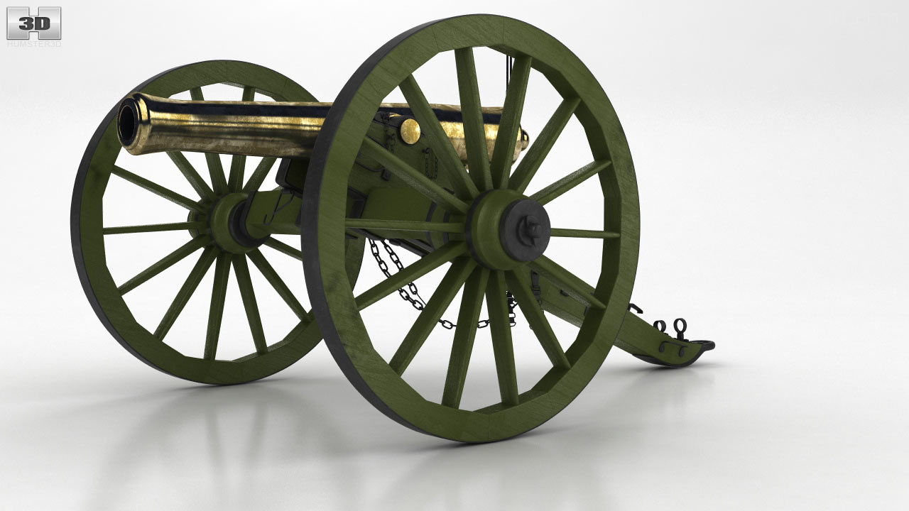 360 view of Model 1857 12-Pounder Napoleon Cannon 3D model - 3DModels store