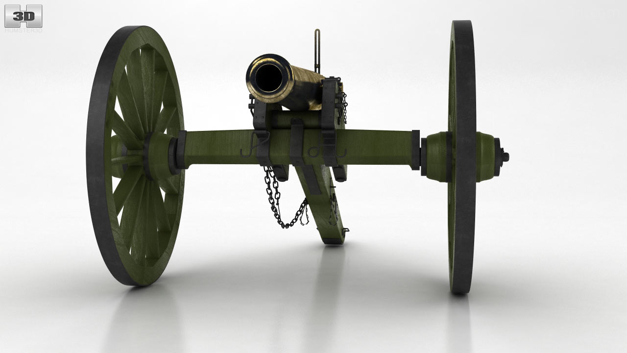 360 view of Model 1857 12-Pounder Napoleon Cannon 3D model - 3DModels store