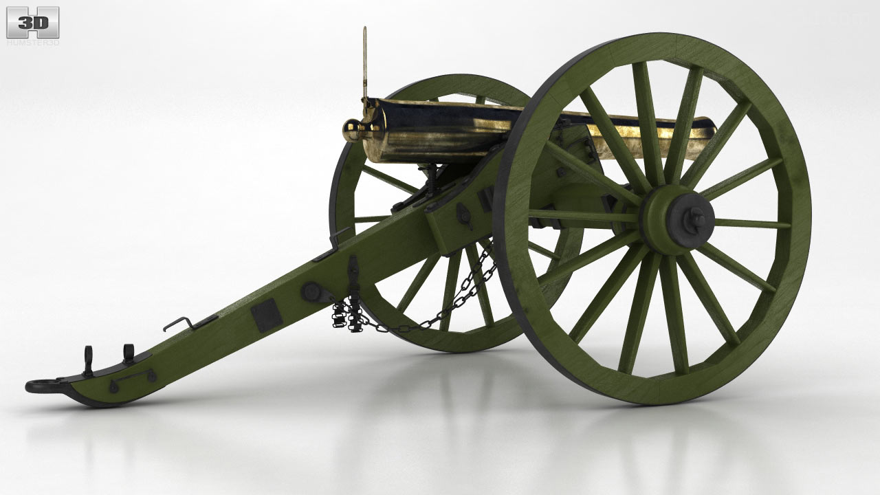 360 view of Model 1857 12-Pounder Napoleon Cannon 3D model - 3DModels store