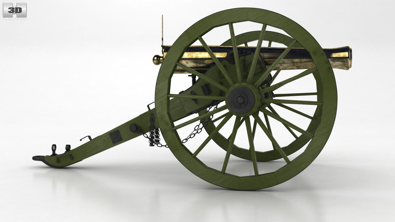 360 view of Model 1857 12-Pounder Napoleon Cannon 3D model - 3DModels store