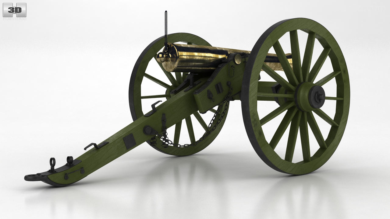 360 view of Model 1857 12-Pounder Napoleon Cannon 3D model - 3DModels store