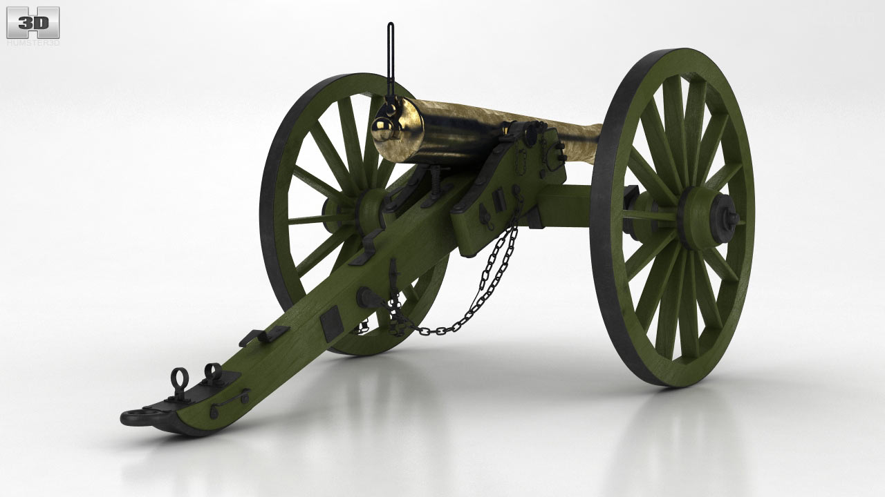 360 view of Model 1857 12-Pounder Napoleon Cannon 3D model - 3DModels store