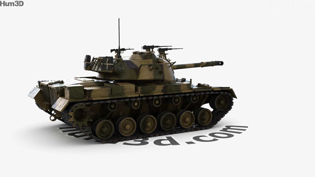 360 view of M48 Patton 3D model - 3DModels store