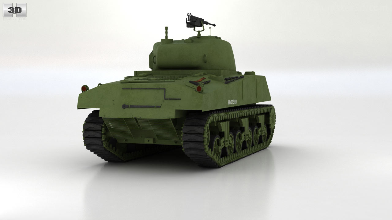 360 view of M4A2 Sherman 3D model - 3DModels store