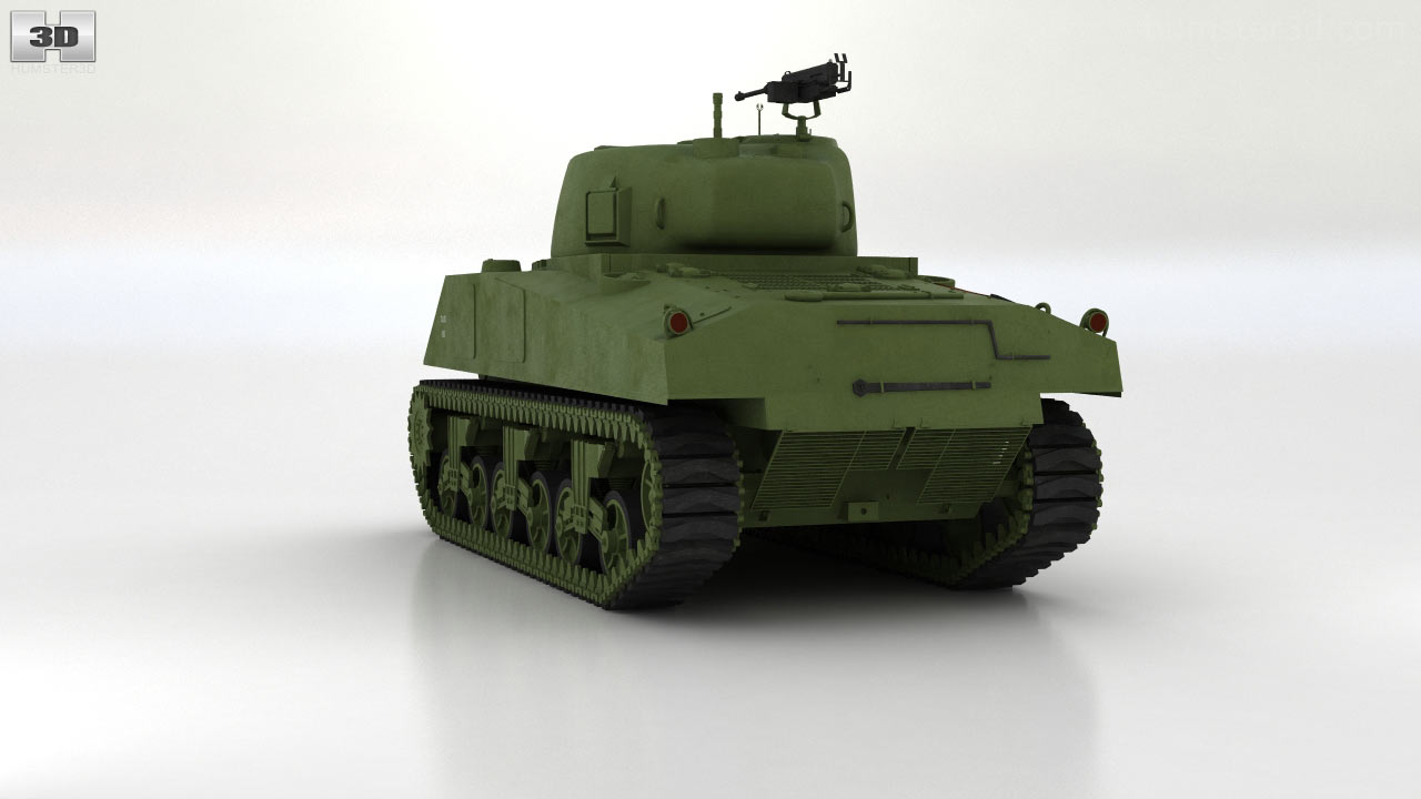 360 view of M4A2 Sherman 3D model - 3DModels store