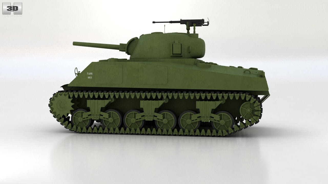360 view of M4A2 Sherman 3D model - 3DModels store