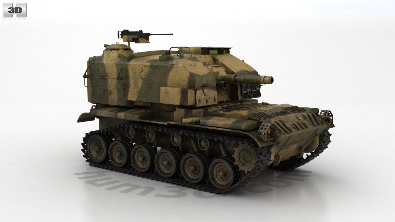 360 view of M52 Self Propelled Howitzer 3D model - 3DModels store