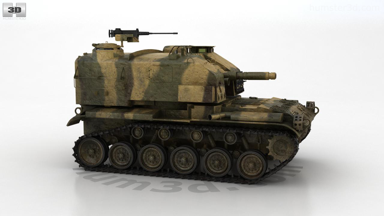360 view of M52 Self Propelled Howitzer 3D model - 3DModels store