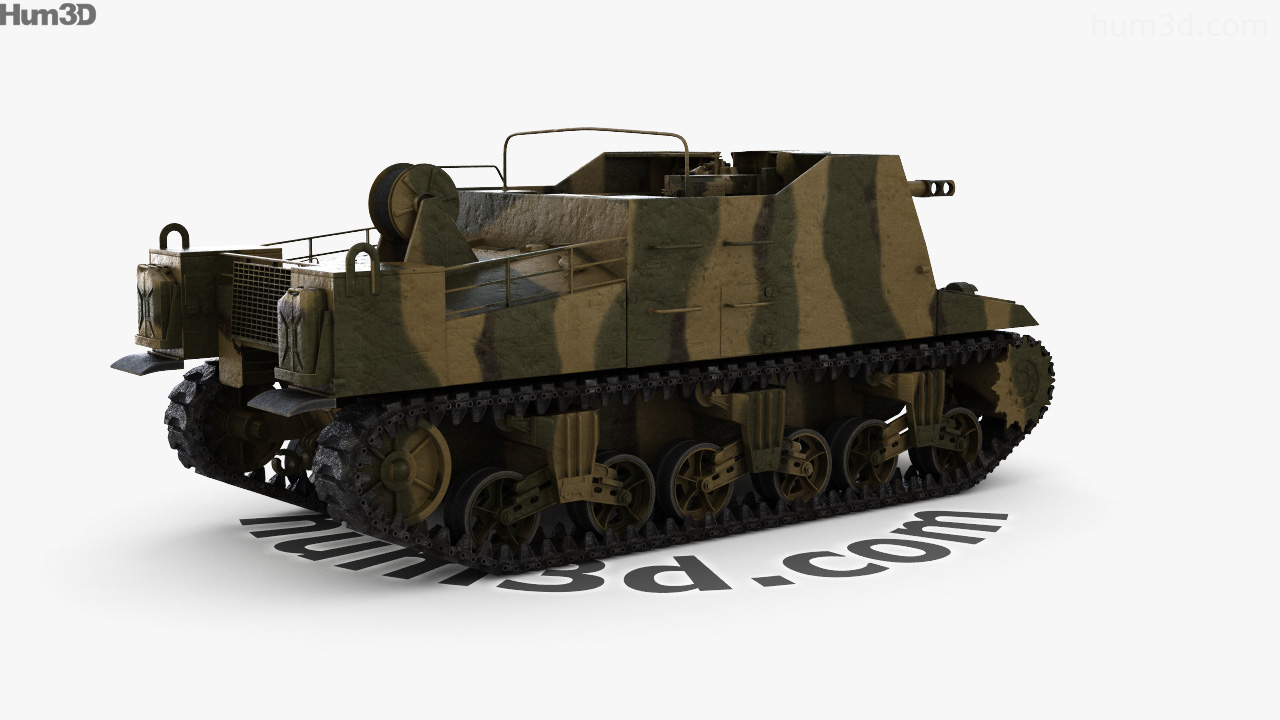 360 view of Sexton Self-propelled Artillery 3D model - 3DModels store