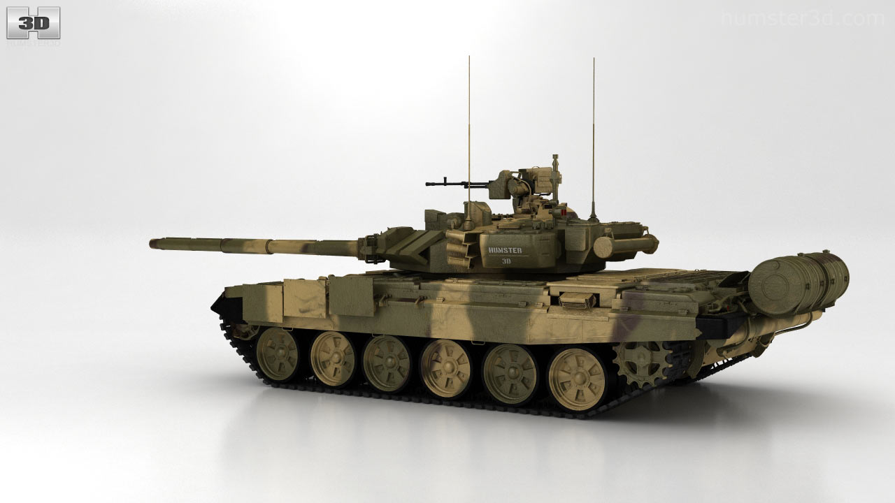 360 view of T-90 3D model - 3DModels store
