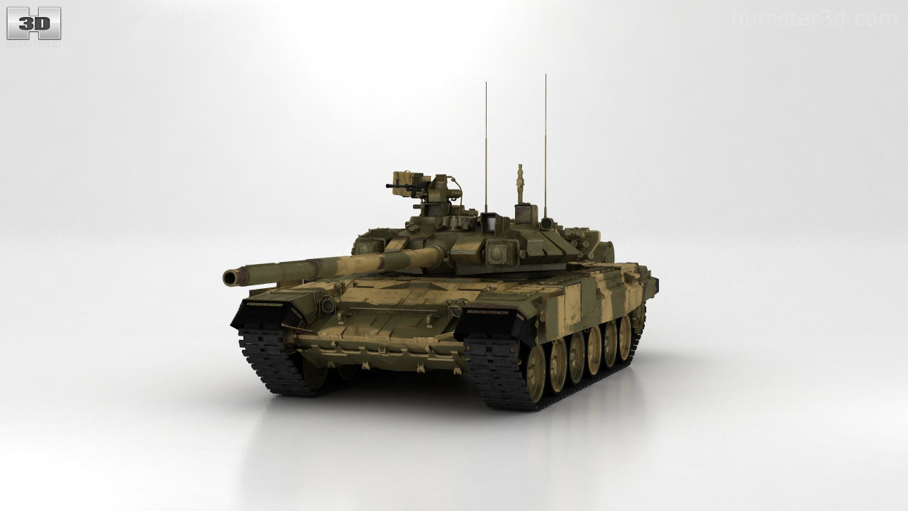 360 view of T-90 3D model - 3DModels store