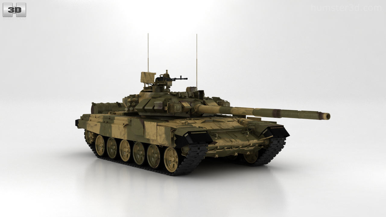 360 view of T-90 3D model - 3DModels store