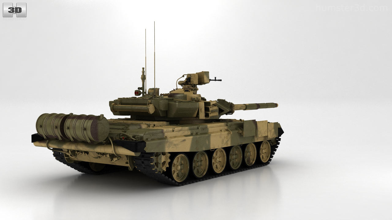 360 view of T-90 3D model - 3DModels store