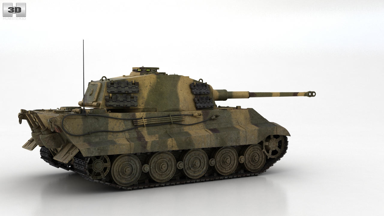 360 view of Tiger II 3D model - 3DModels store