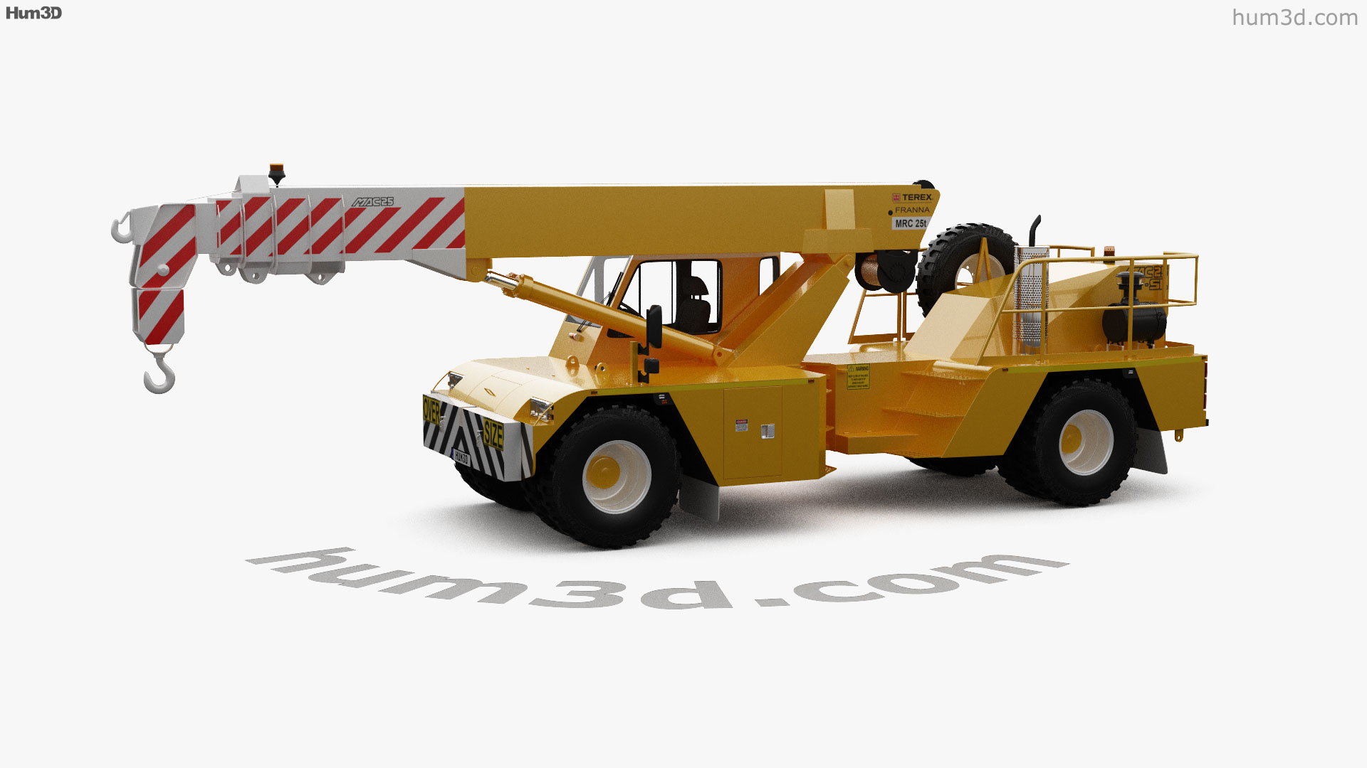 360 view of Terex MAC-25SL Franna Crane Truck 2013 3D model - 3DModels ...