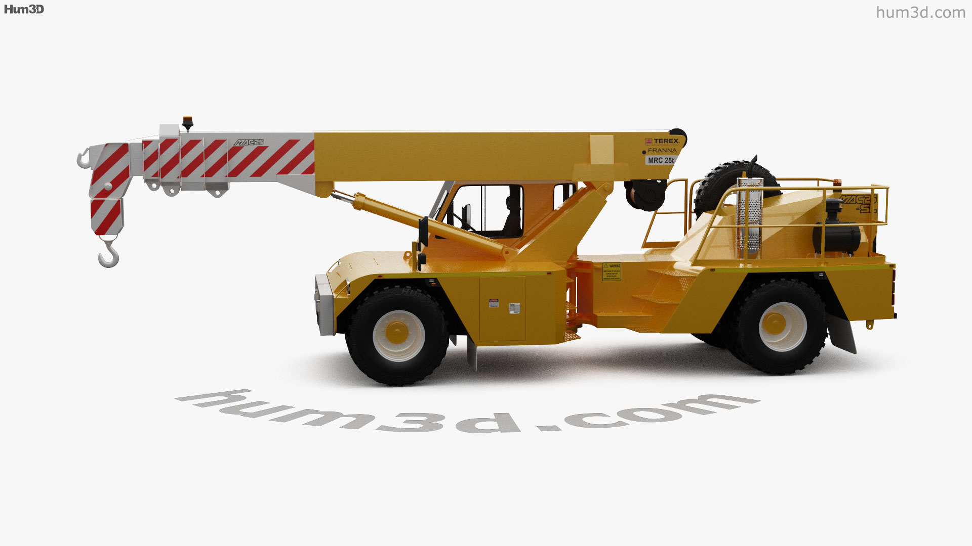 360 view of Terex MAC-25SL Franna Crane Truck 2013 3D model - 3DModels ...