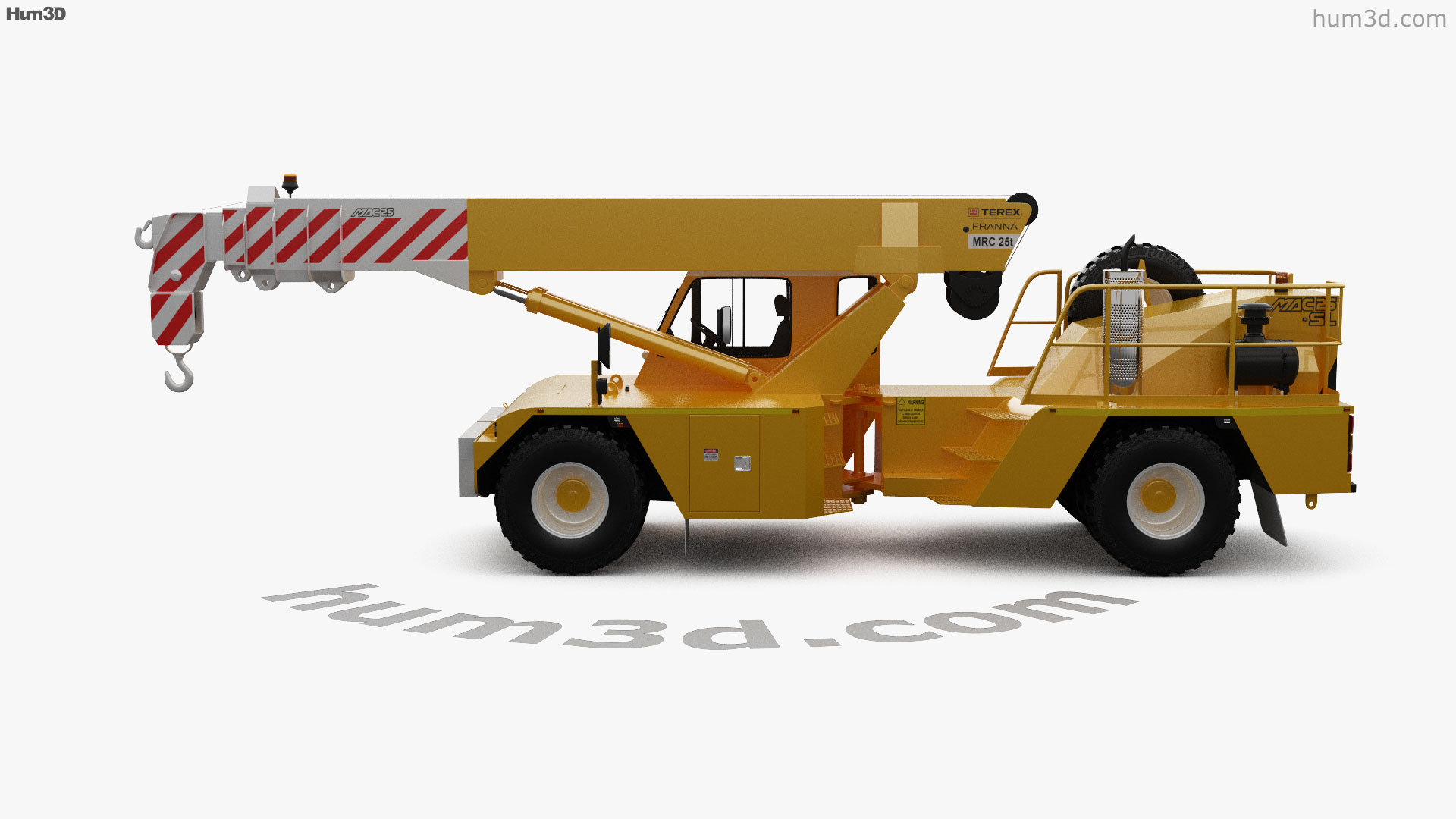 360 view of Terex MAC-25SL Franna Crane Truck 2013 3D model - 3DModels ...