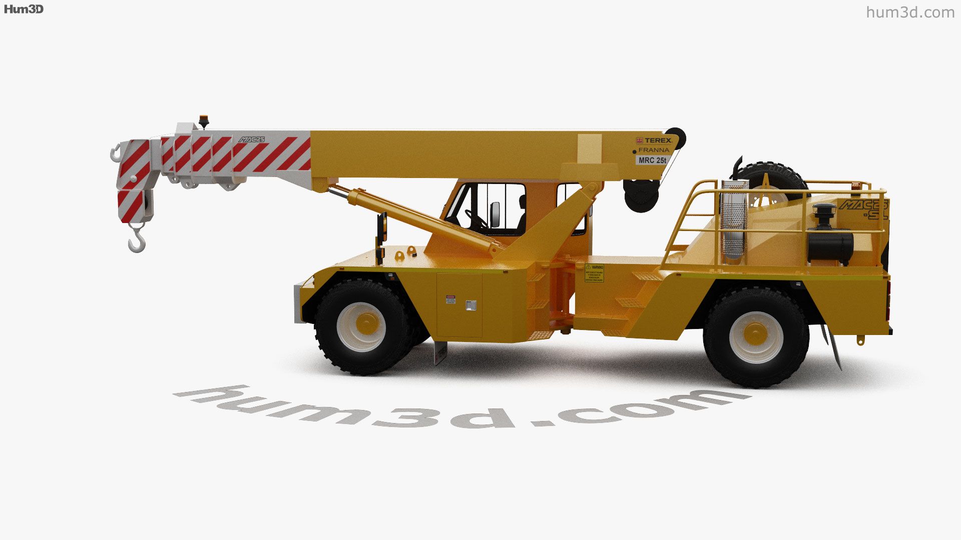 360 view of Terex MAC-25SL Franna Crane Truck 2013 3D model - 3DModels ...