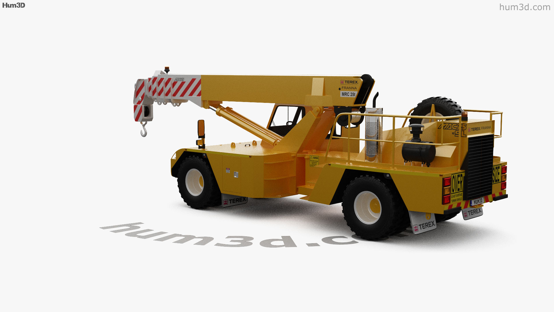 360 view of Terex MAC-25SL Franna Crane Truck 2013 3D model - 3DModels ...
