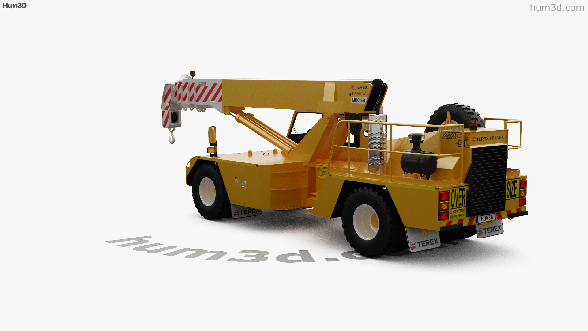 360 view of Terex MAC-25SL Franna Crane Truck 2013 3D model - 3DModels ...
