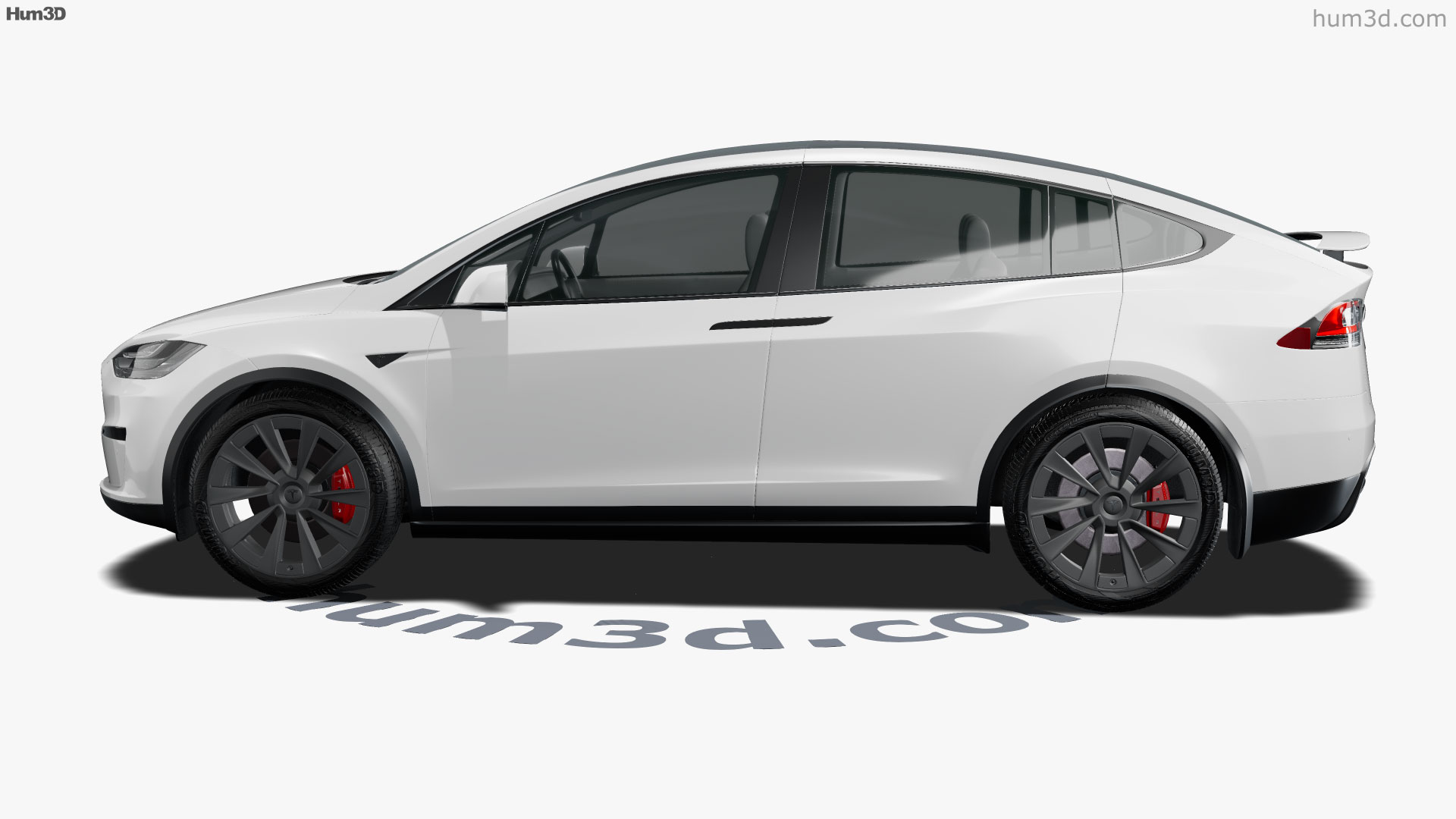 360 view of Tesla Model X Plaid 2024 3D model - 3DModels store