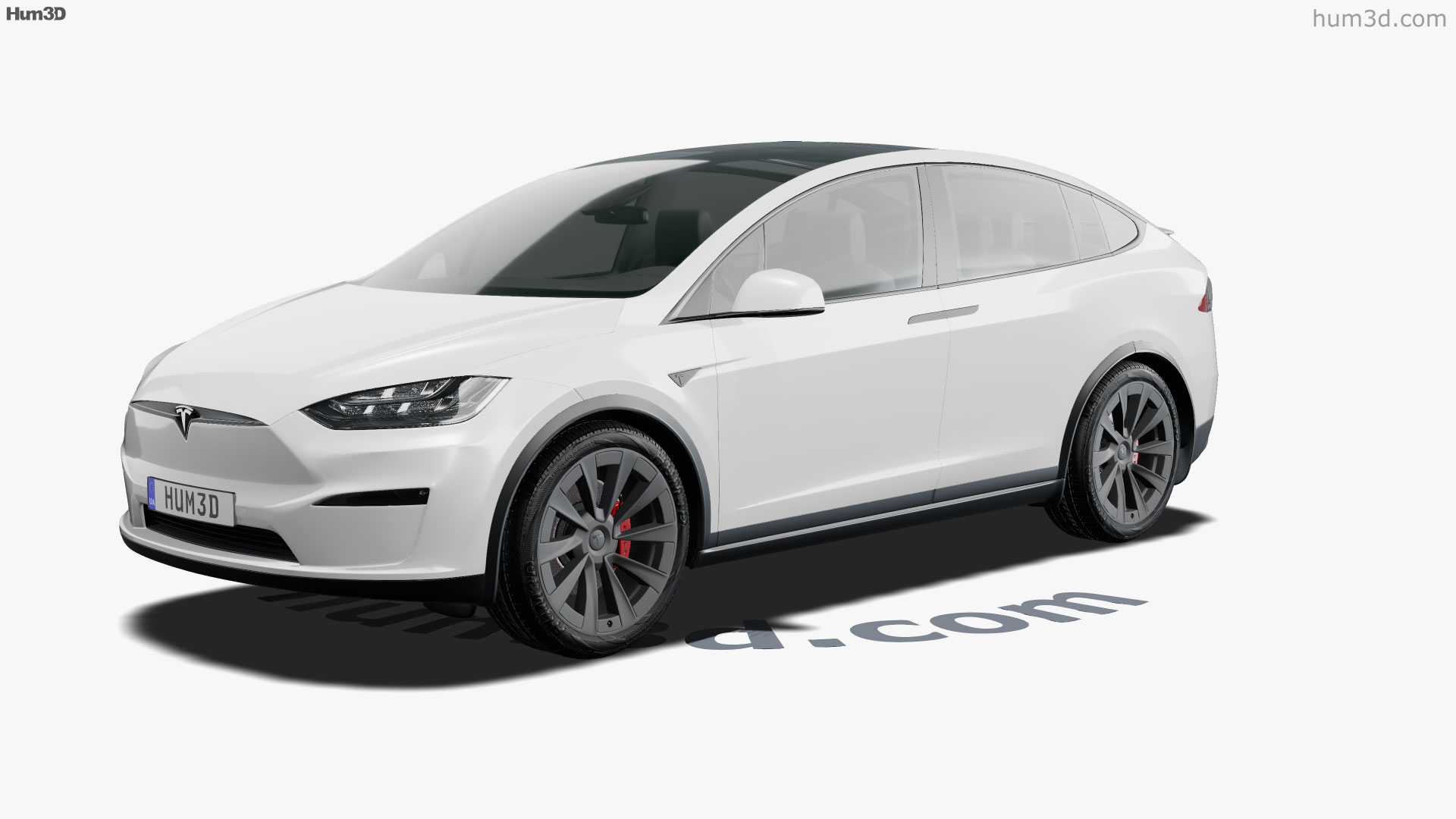 360 view of Tesla Model X Plaid 2024 3D model - 3DModels store