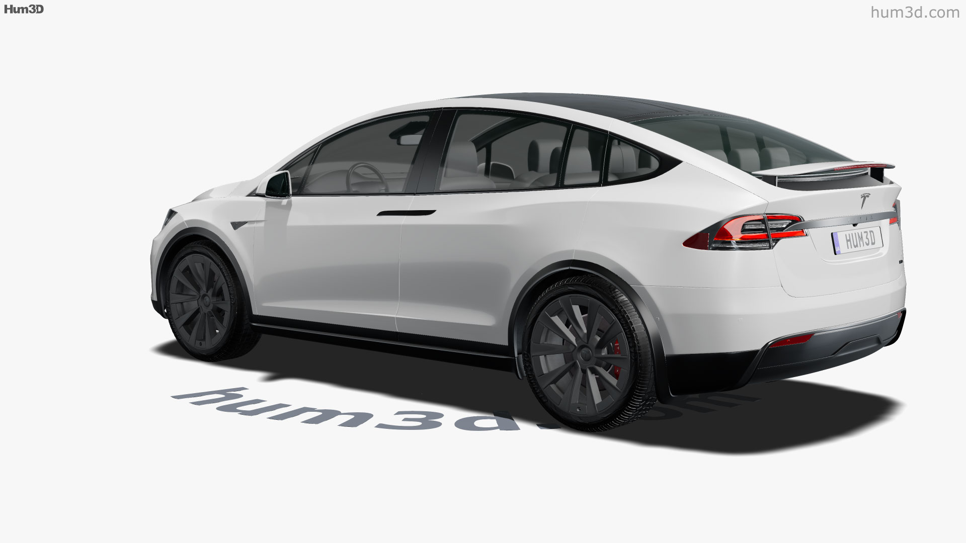 360 view of Tesla Model X Plaid 2024 3D model - 3DModels store