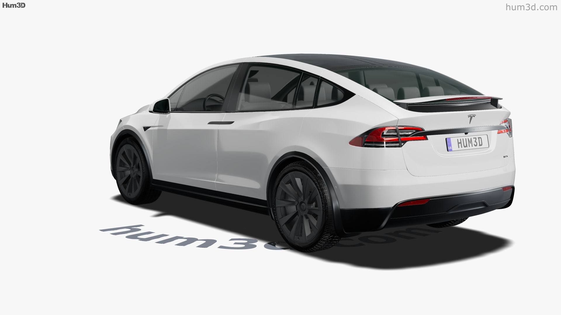 360 view of Tesla Model X Plaid 2024 3D model - 3DModels store