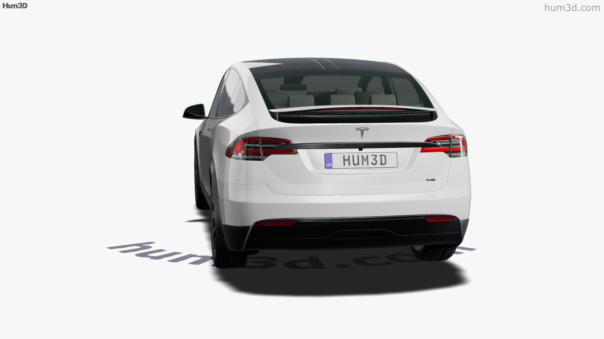 360 view of Tesla Model X Plaid 2024 3D model - 3DModels store