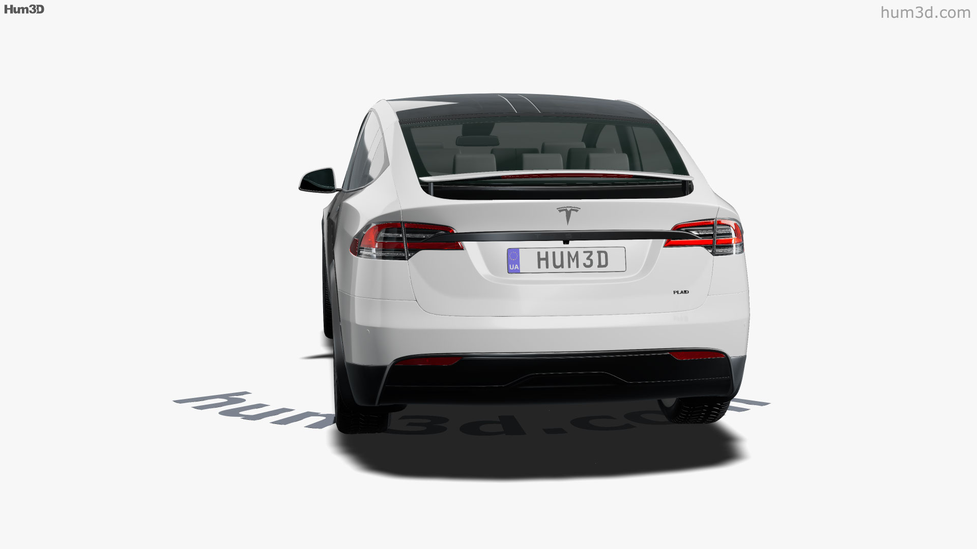 360 view of Tesla Model X Plaid 2024 3D model - 3DModels store