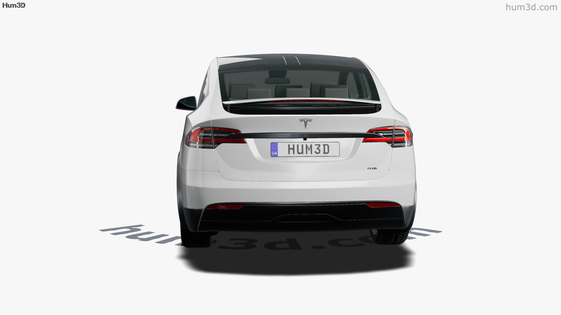 360 view of Tesla Model X Plaid 2024 3D model - 3DModels store
