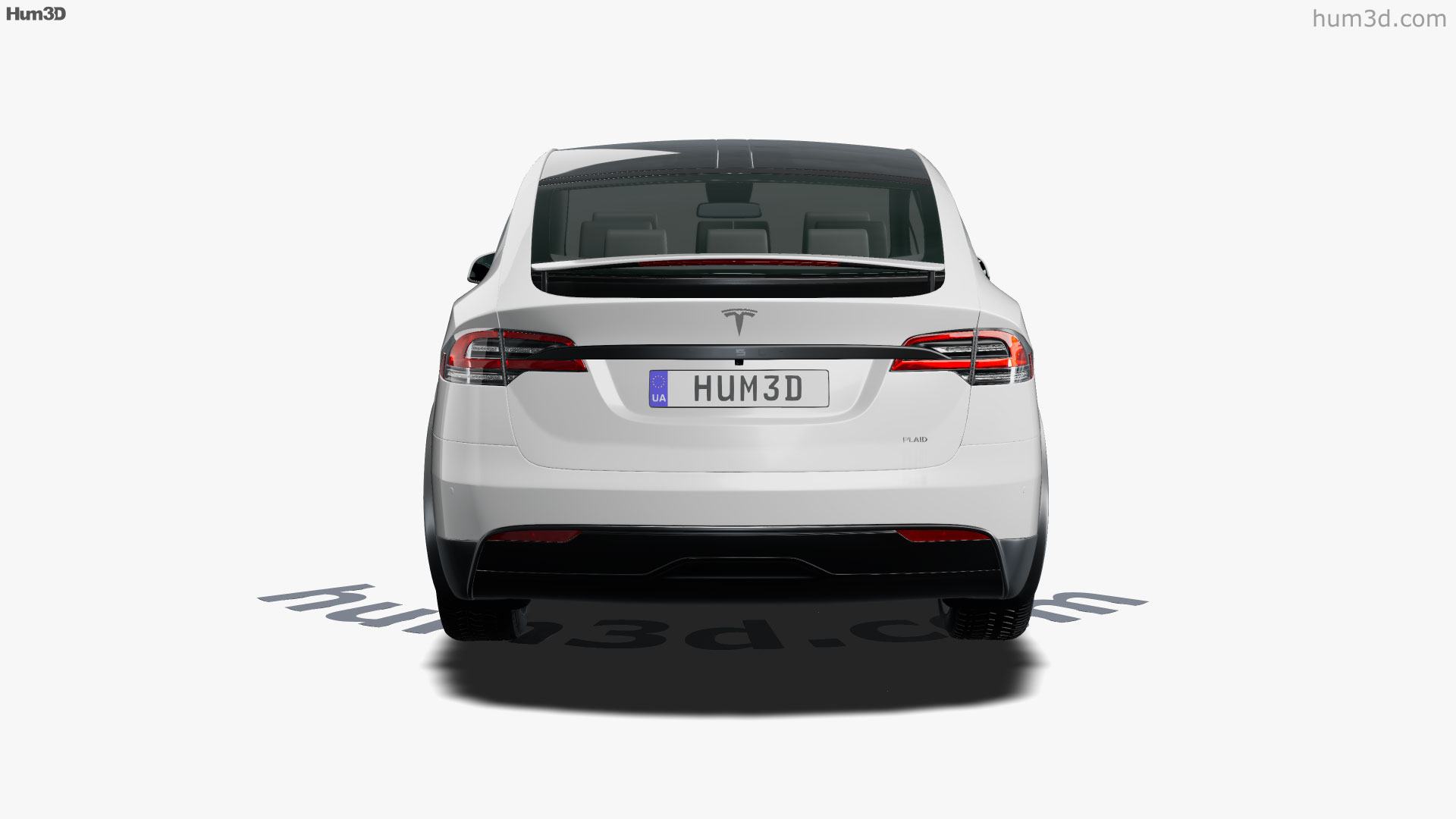360 view of Tesla Model X Plaid 2024 3D model - 3DModels store
