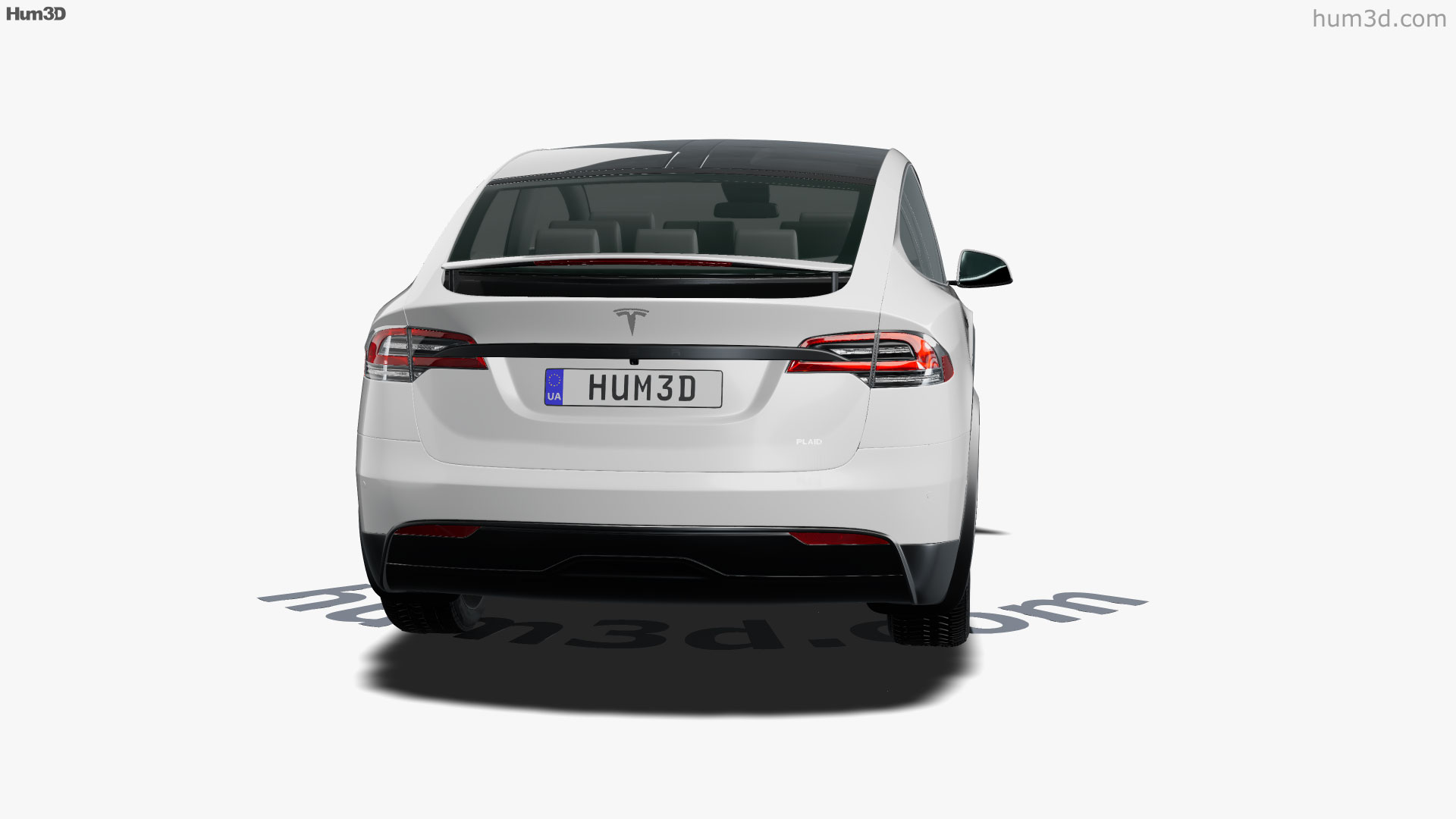 360 view of Tesla Model X Plaid 2024 3D model - 3DModels store