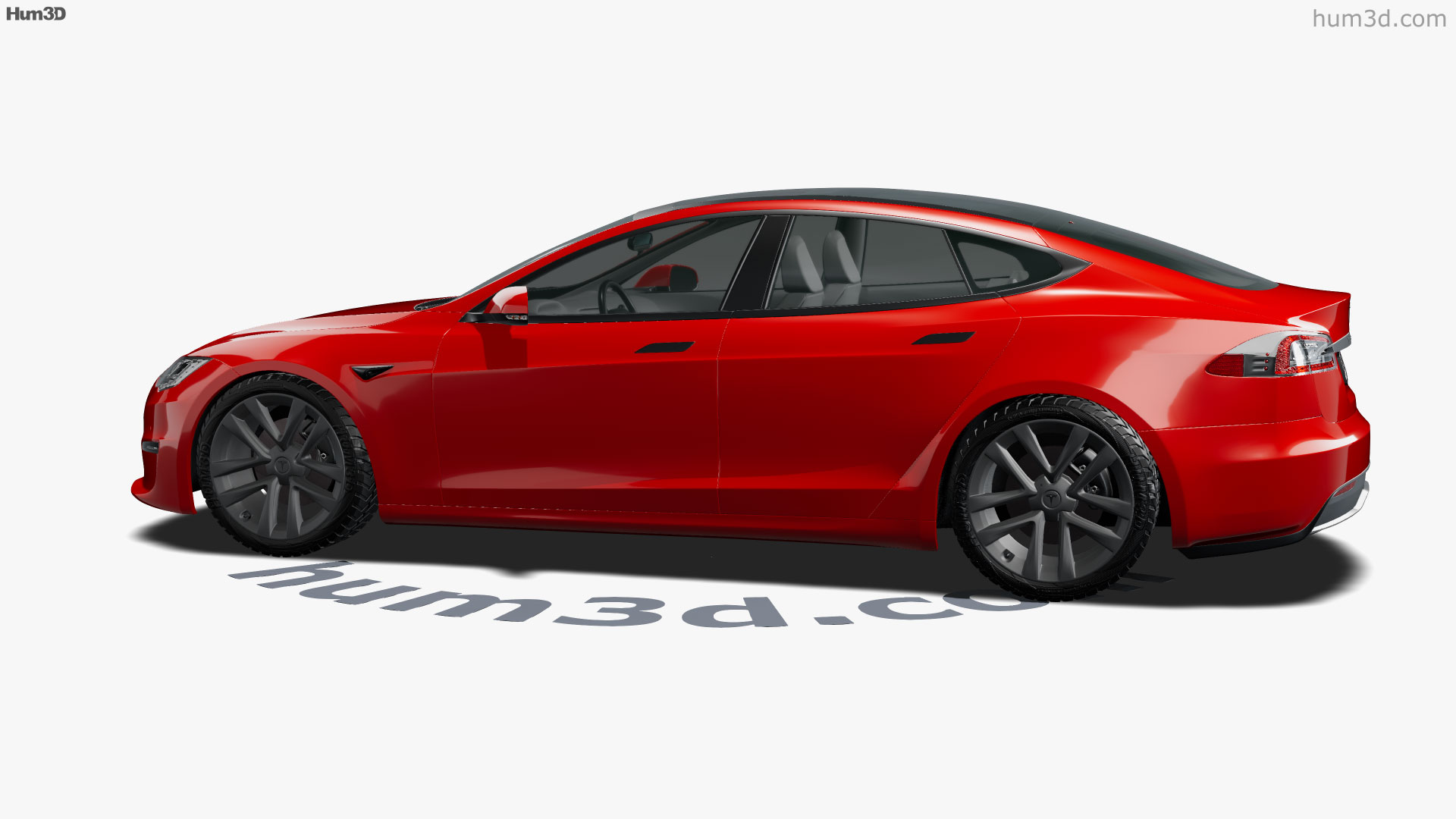 360 view of Tesla Model S Plaid 2024 3D model - 3DModels store