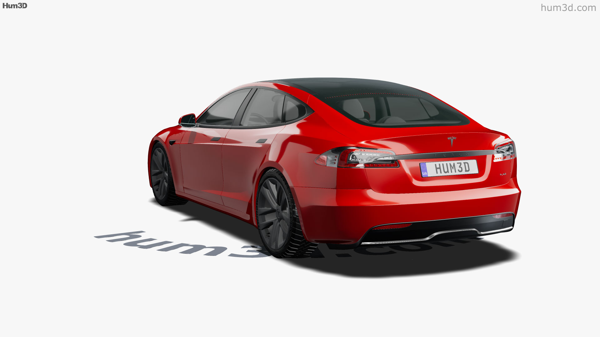 360 view of Tesla Model S Plaid 2024 3D model - 3DModels store