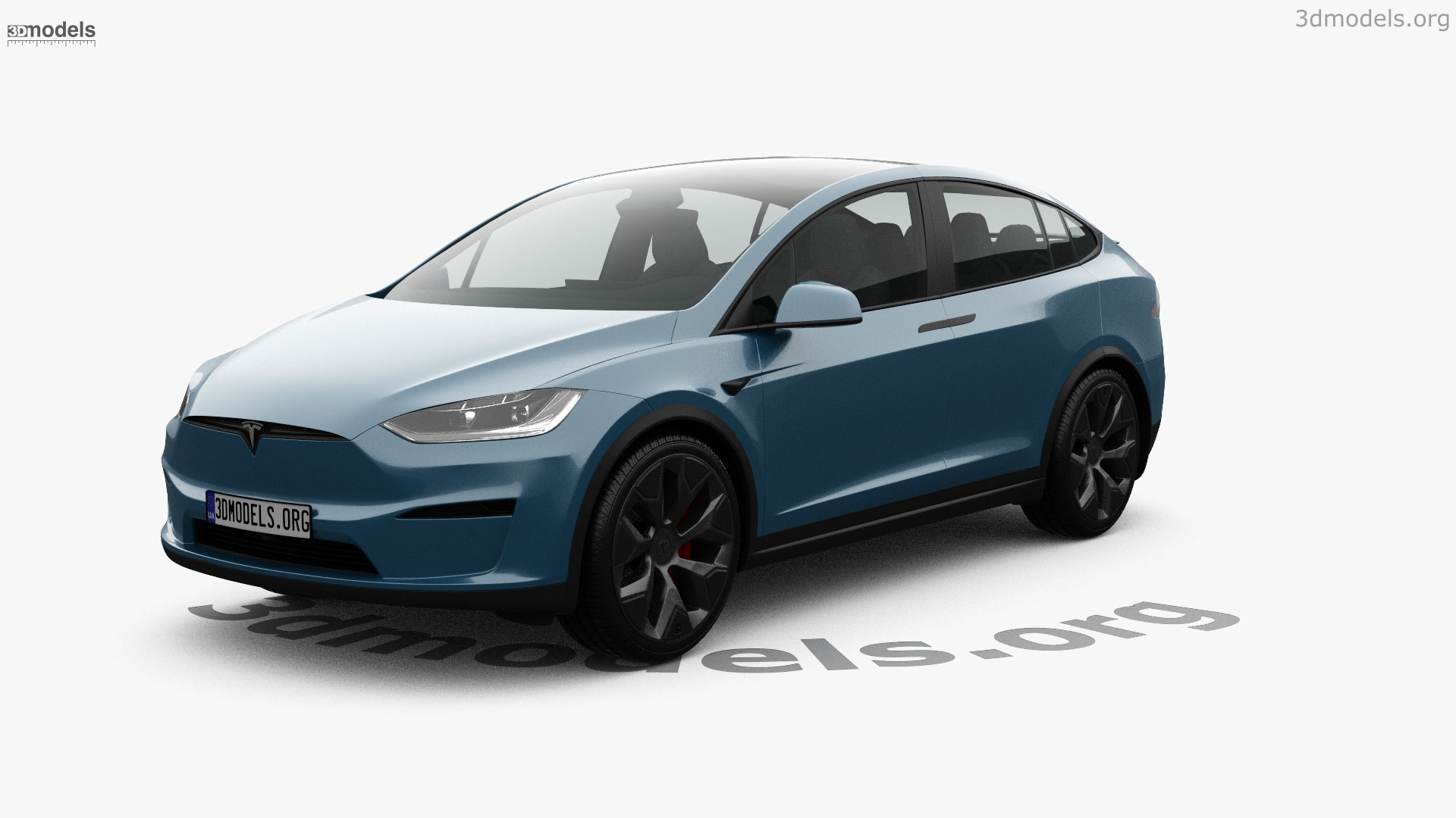 360 view of Tesla Model X Plaid 2025 3D model - 3DModels store