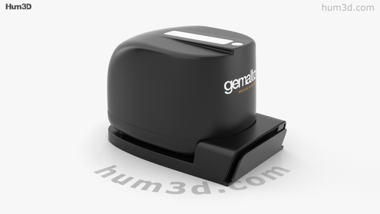360 view of Thales Gemalto CR5400 ID Card Reader 3D model - 3DModels store