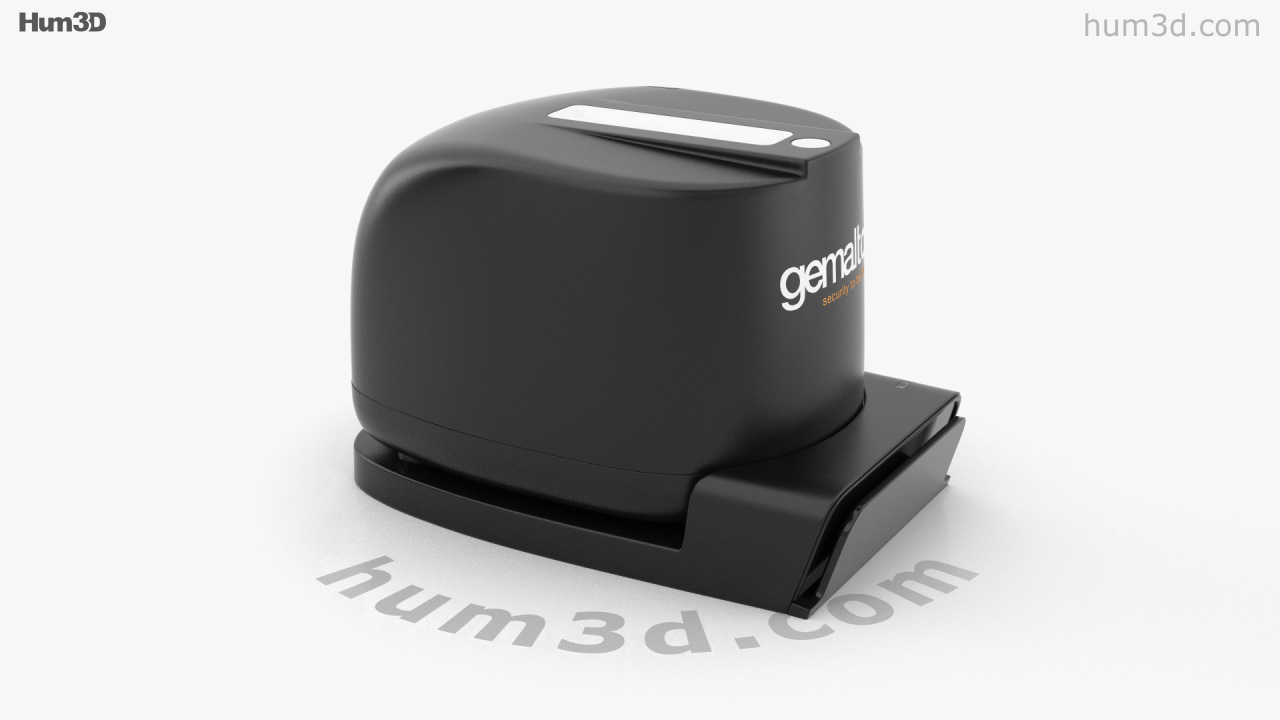 360 view of Thales Gemalto CR5400 ID Card Reader 3D model - 3DModels store