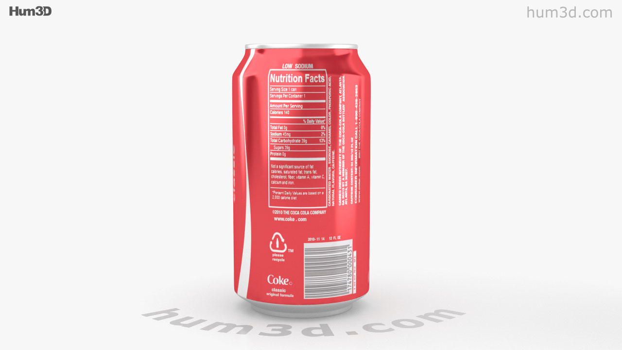 360 view of Coca-Cola Can 12 FL 3D model - 3DModels store