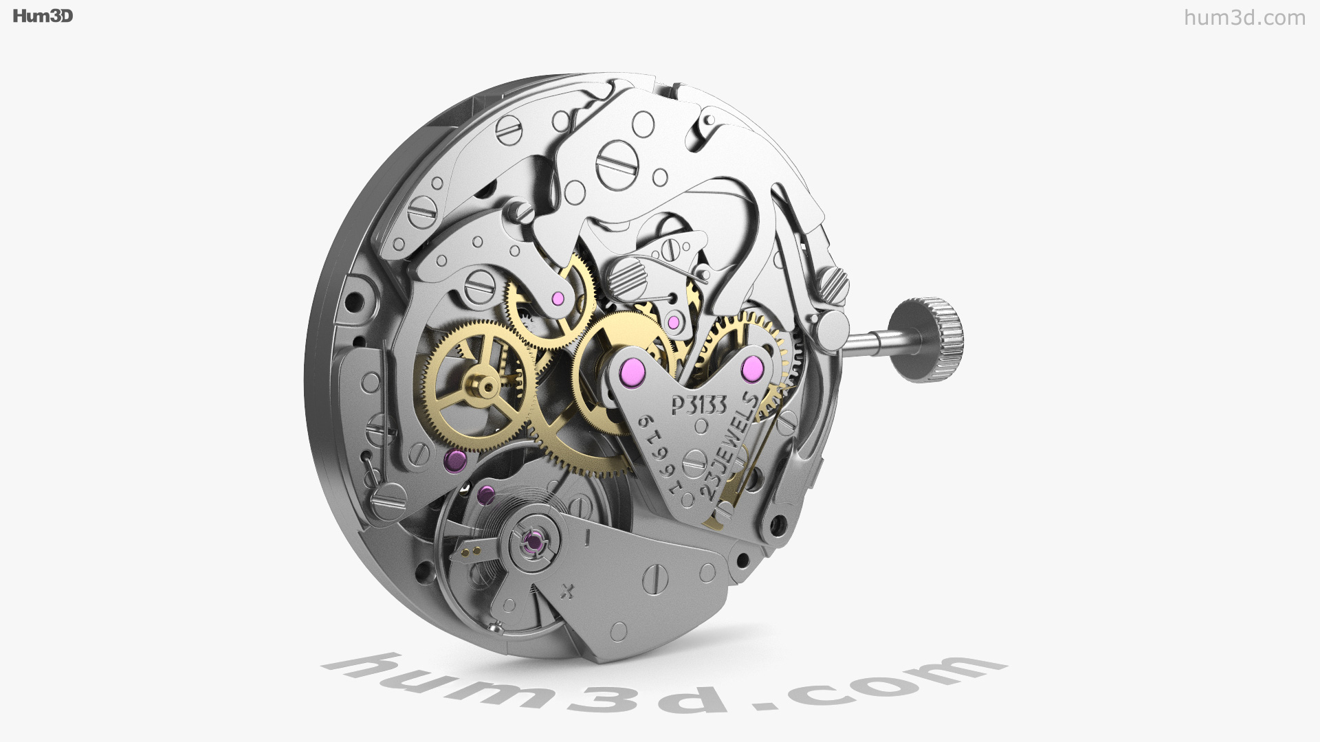 360 view of Watch Mechanism 3D model - 3DModels store